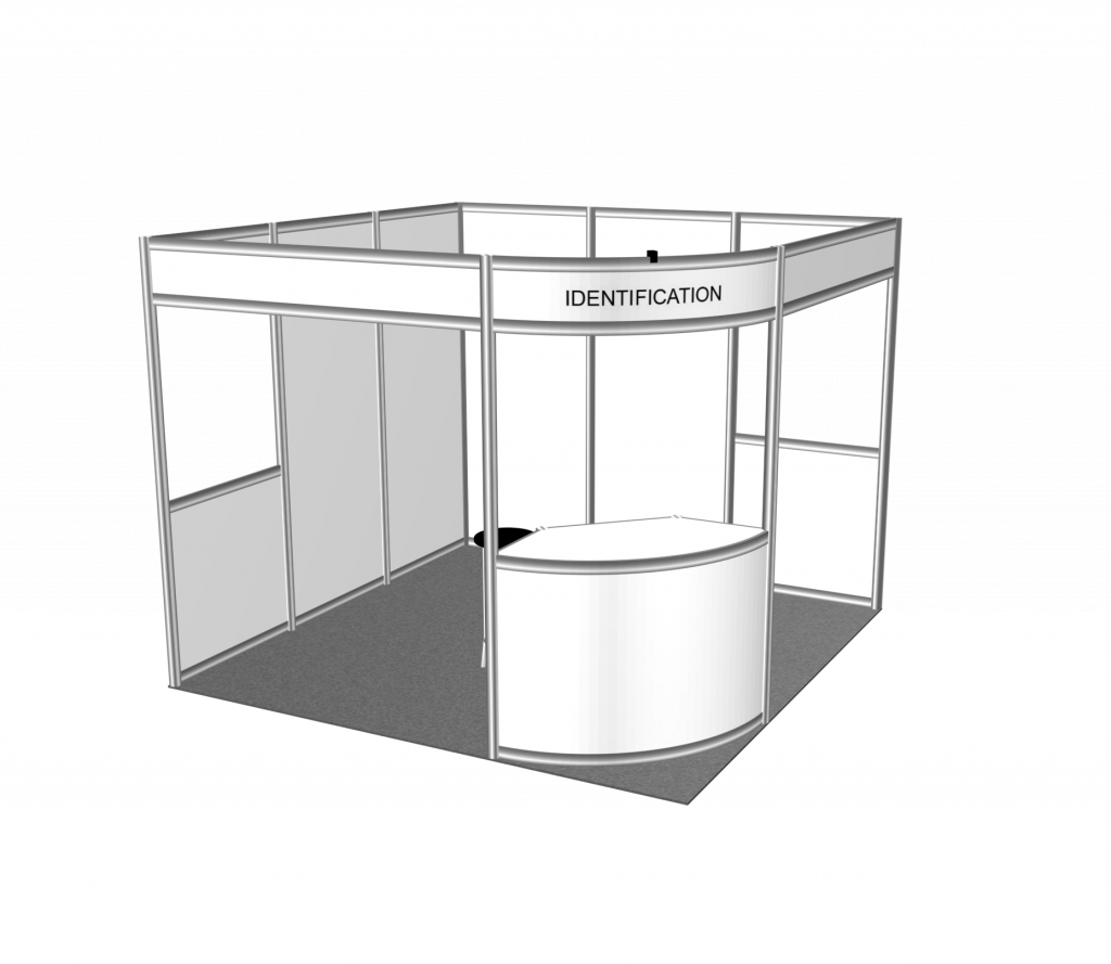 Turnkey booth 10' x 10' CORNER AMVQ - Décor Experts Expo